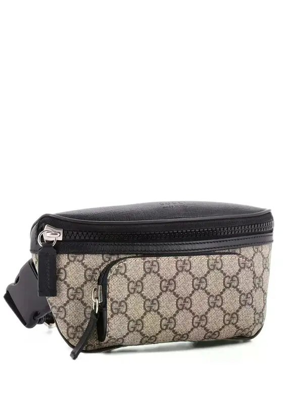 Gucci Eden Waist Bag Gg Coated Canvas Medium Belt Bag - Black