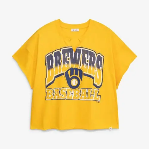 '47 Milwaukee Brewers Win Big Oversized Notch-neck T-shirt