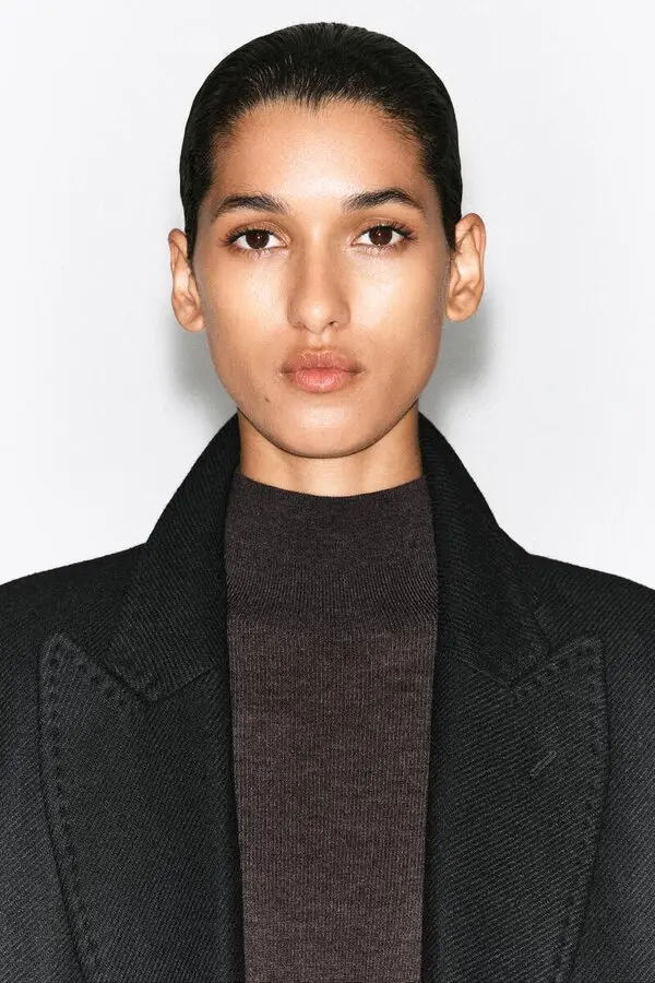 Cos Seamless Merino Wool Mock-neck Bodysuit