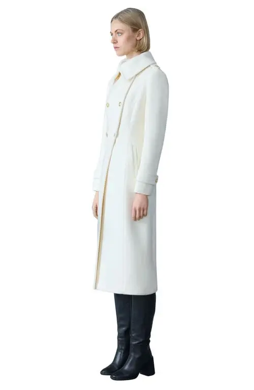 Mackage Elodie-r Double Breasted Wool Blend Coat - Cream
