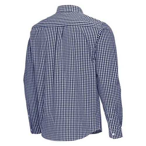 ANTIGUA New York Yankees Ellis Woven Tri-blend Button-down Shirt