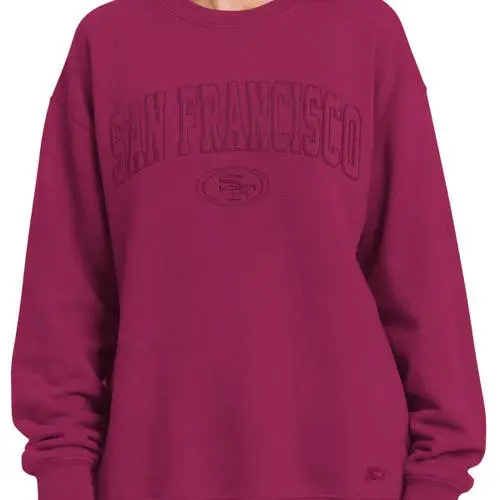 STARTER San Francisco 49ers Athleisure Oversized Fleece Sweatshirt