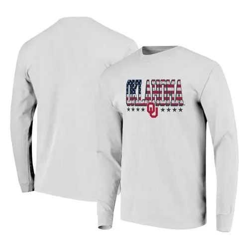 IMAGE ONE Oklahoma Sooners Tall Type Flag Long Sleeve T-shirt