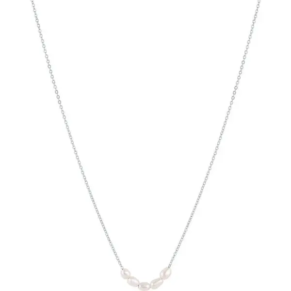 SET & STONES Landon Pearl Necklace - Silver