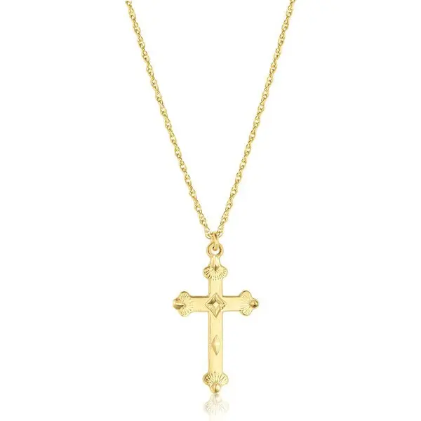 SET & STONES Julian Cross Necklace - Gold