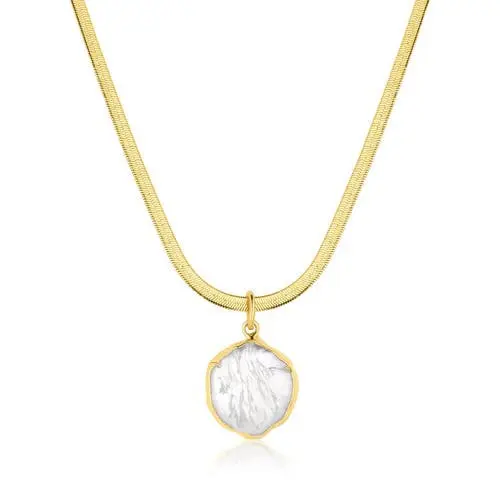 SET & STONES Serina Pearl Necklace - Gold