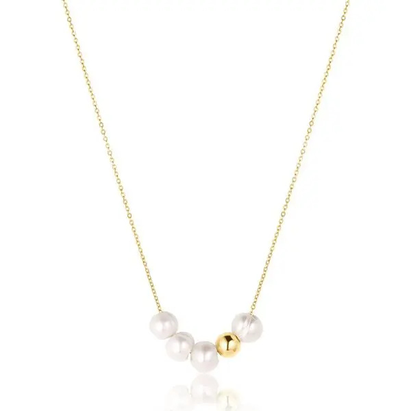 SET & STONES Portia Pearl Necklace - Gold