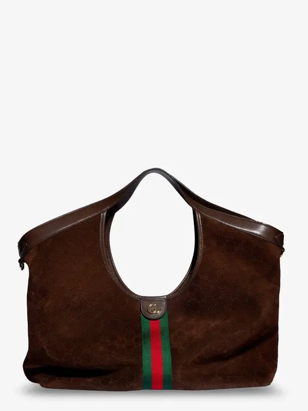 Gucci Giglio Perforated Suede Shopping Bag