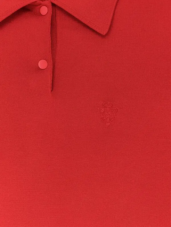 Gucci Fine Stretch Silk Knit Polo Shirt