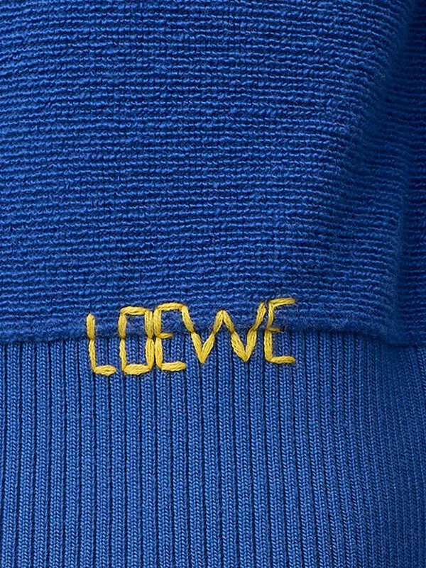 Loewe Wool Sweater With Contrasting Embroidered Logo At The Bottom