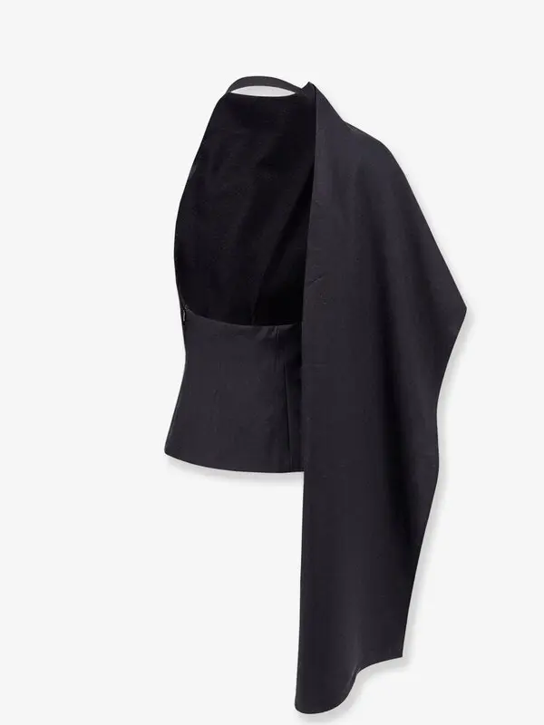 RÓHE Draped Wool Top