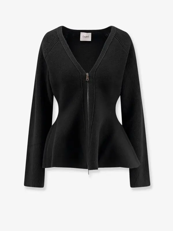 NUDE Wool Blend Cardigan - Black