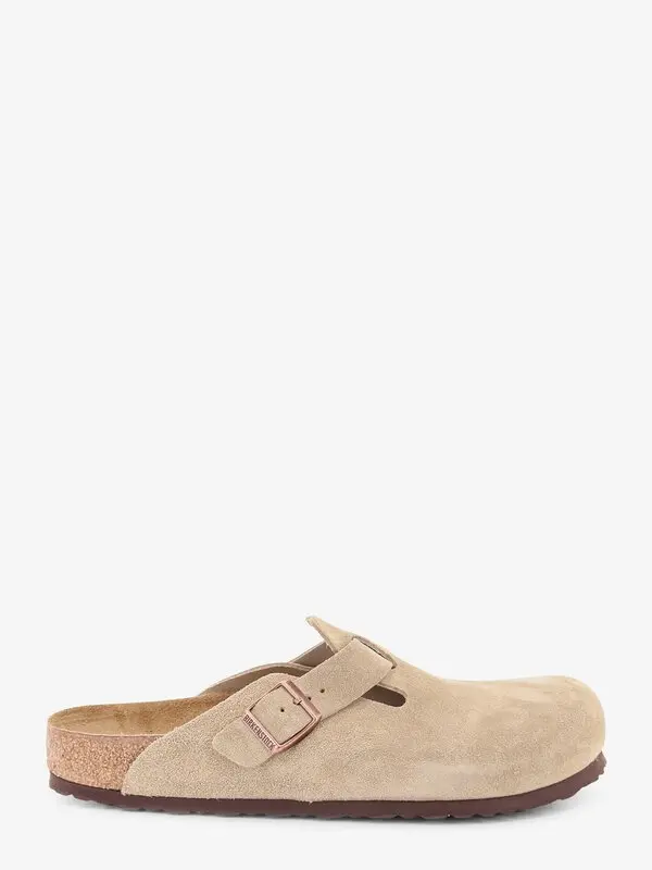 BIRKENSTOCK Boston Suede Clog - Beige