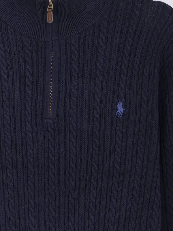 Polo Ralph Lauren Cable Knit Sweater With Zip