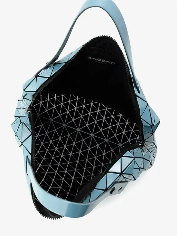 Issey Miyake Row Metallic Shoulder Bag With Triangular Pattern