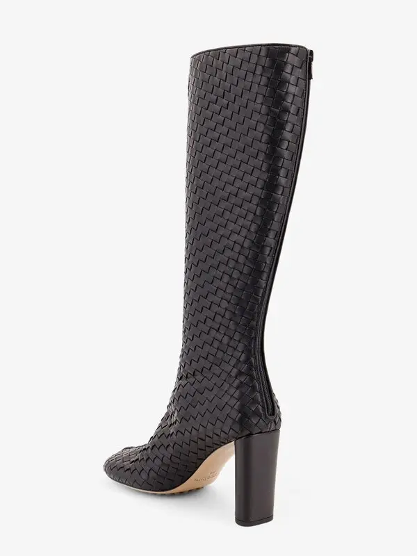 Bottega Veneta Cherry Boots With Braided Pattern