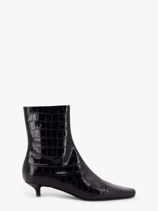 TOTEME Pointedtoe Ankle Boots With Crocodile Effect