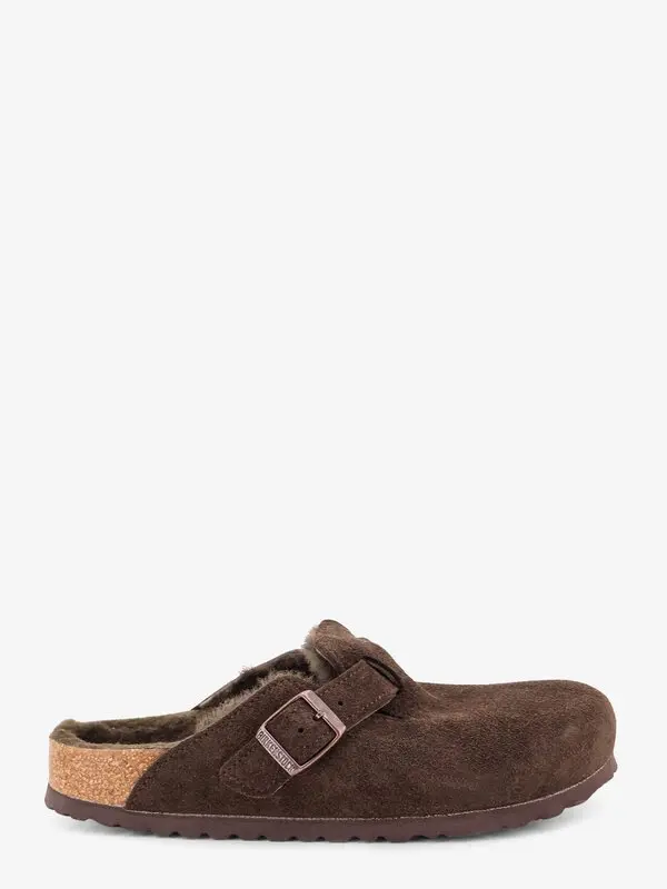 BIRKENSTOCK Boston Vl/shearling Suede Clog