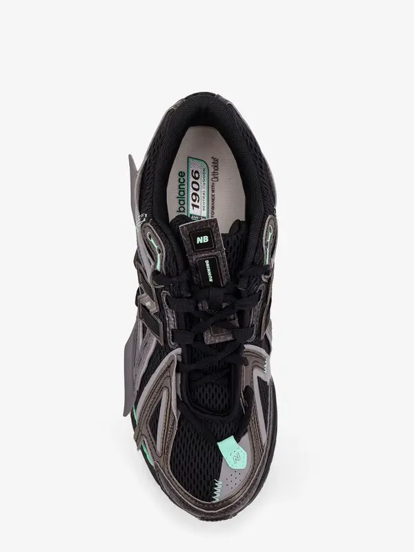 NEW BALANCE 1906a Mesh Sneakers With Side Logo - Black