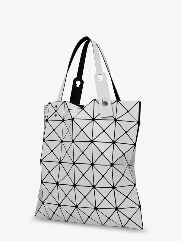 Issey Miyake Lucent Shoulder Bag With Triangular Pattern - Grey