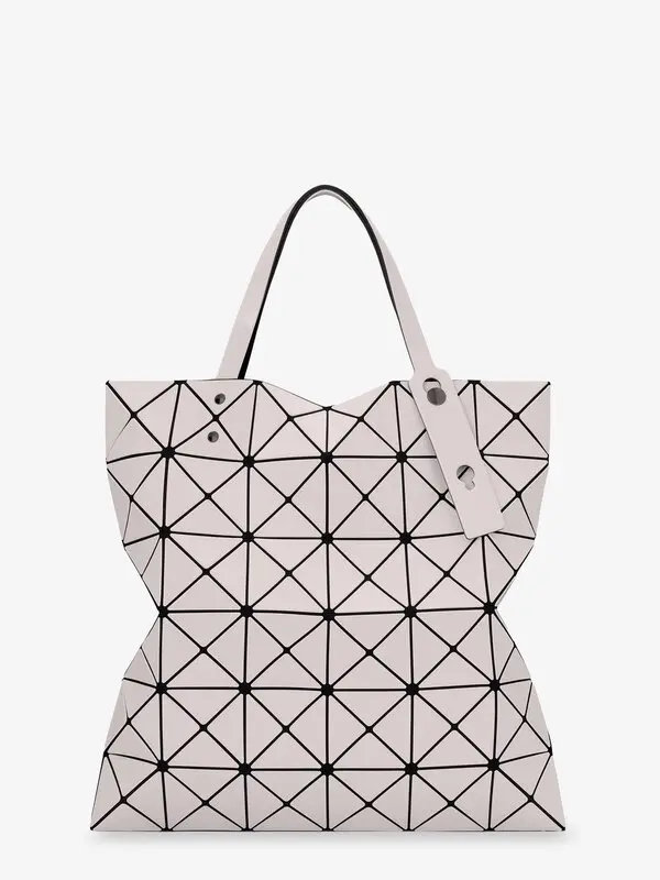 Issey Miyake Lucent Shoulder Bag With Traingular Pattern - Beige