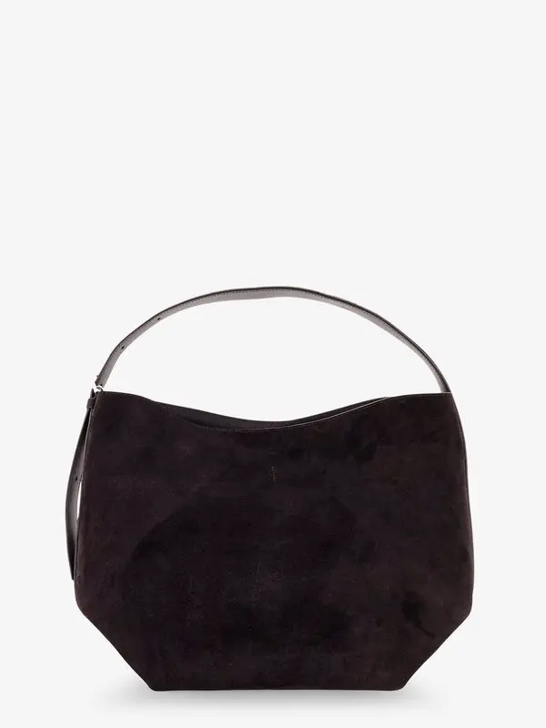 TOTEME Medium Belted Suede Shoulder Bag - Brown