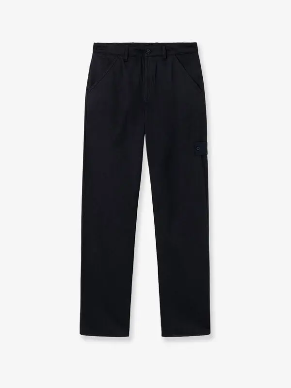Stone Island Wool And Cotton Blend Trousers