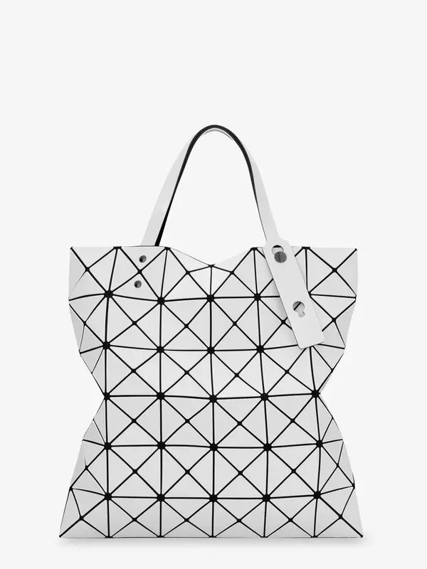 Issey Miyake Lucent Shoulder Bag With Triangular Pattern - White