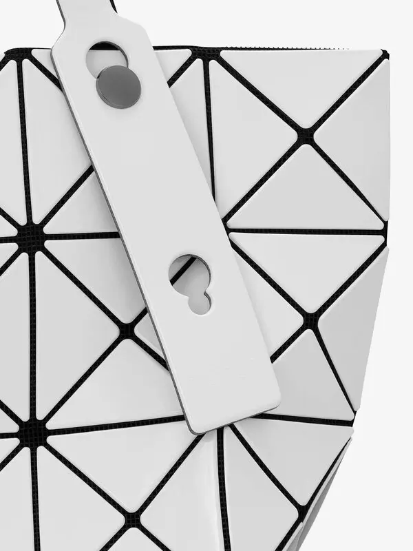 Issey Miyake Lucent Shoulder Bag With Triangular Pattern - White