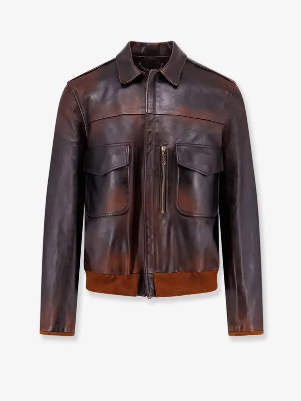 GOLDEN GOOSE Archive Distressed Effect Leather Jacket