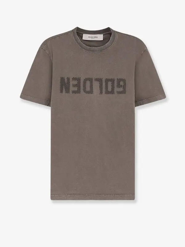 GOLDEN GOOSE Regular Distressed Cotton Tshirt