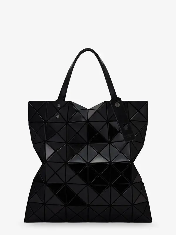 Issey Miyake Lucent Shoulder Bag With Triangular Pattern - Black