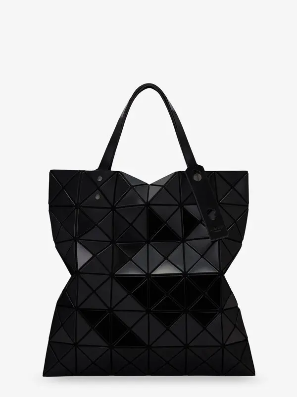Issey Miyake Lucent Shoulder Bag With Triangular Pattern - Black