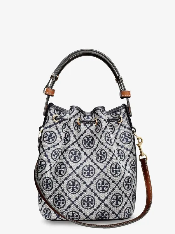 Tory Burch T Monogram Cottonblend Bucket Bag