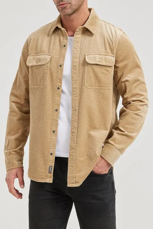 CLOUDVEIL Everyday Corduroy Shirt - Tan