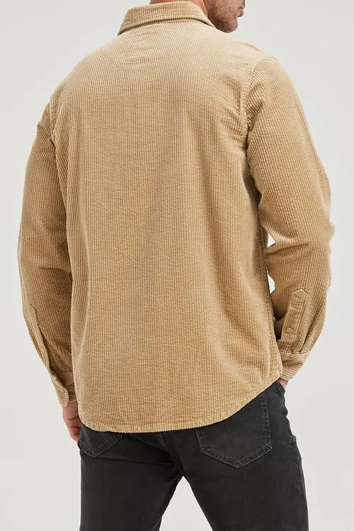 CLOUDVEIL Everyday Corduroy Shirt - Tan