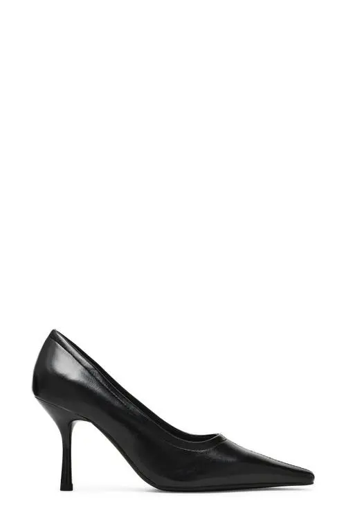 Steve Madden Hexx Faux Leather Pointed Toe Pump - Black