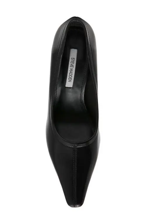 Steve Madden Hexx Faux Leather Pointed Toe Pump - Black