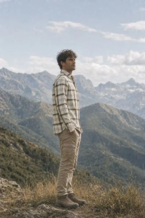 CLOUDVEIL Technical Flannel Shirt - Tan