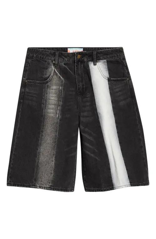 NOTHING GROWS OVERNIGHT Panel Denim Shorts