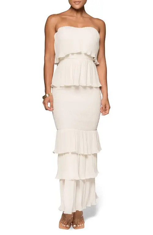 JLUXLABEL Casablanca Stapless Tiered Ruffle Dress