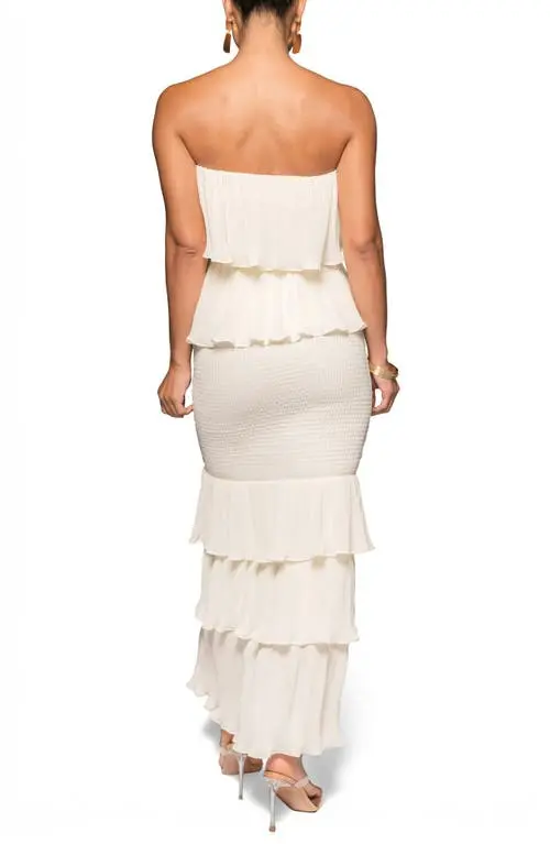 JLUXLABEL Casablanca Stapless Tiered Ruffle Dress