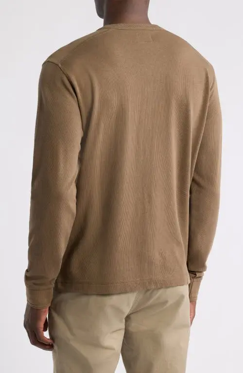 FLINT AND TINDER BY HUCKBERRY Surplus Long Sleeve Henley - Worn Canvas