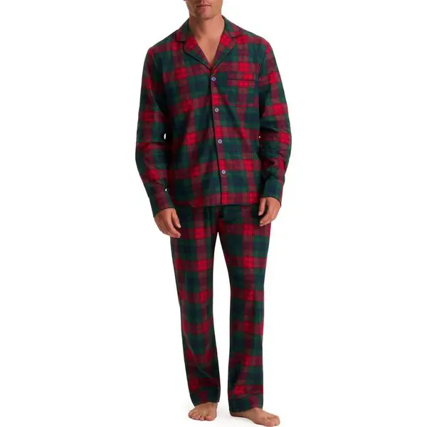 PETITE PLUME Plaid Cotton Twill Pajamas