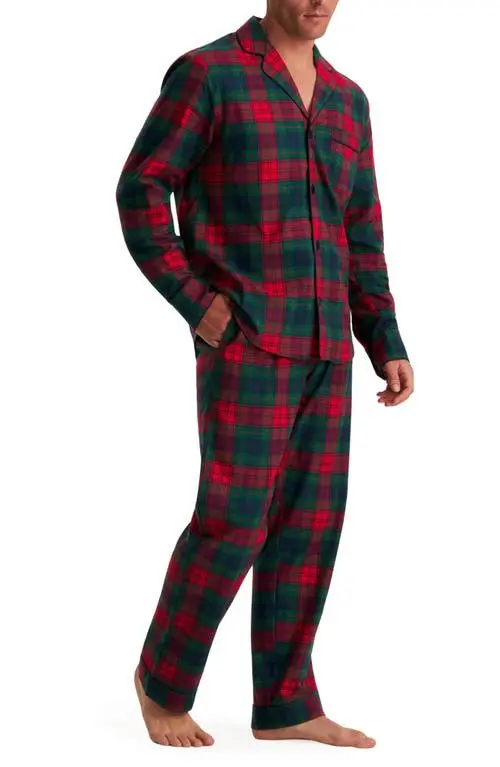 PETITE PLUME Plaid Cotton Twill Pajamas