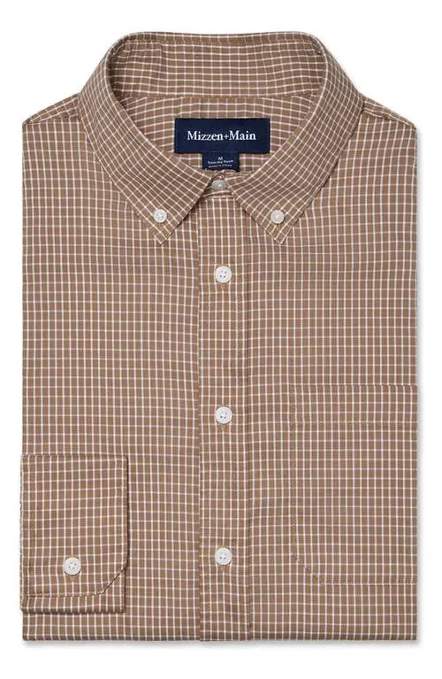 Mizzen+main Kennedy Trim Fit Grid Button-down Shirt