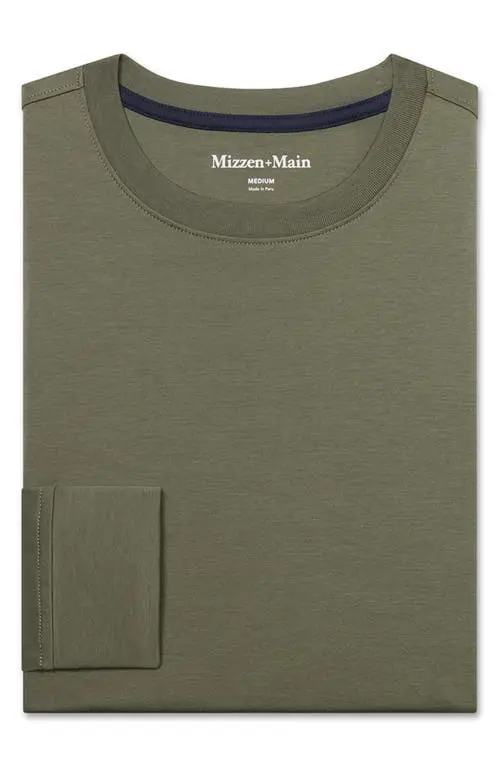 Mizzen+main Palmer Trim Fit Pima Cotton T-shirt - Olive