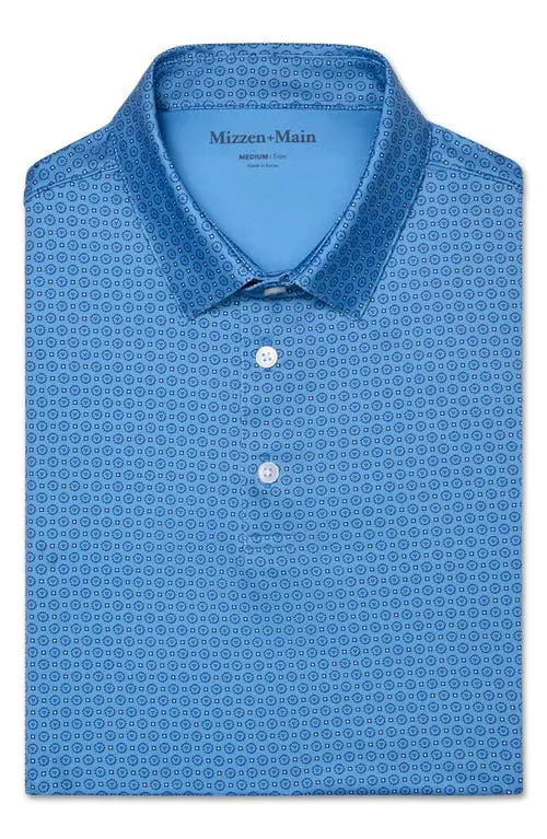 Mizzen+main Versa Performance Polo - Cloud Blue Medallion