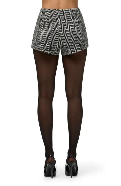Naked Wardrobe Herringbone High Waist Hot Pants