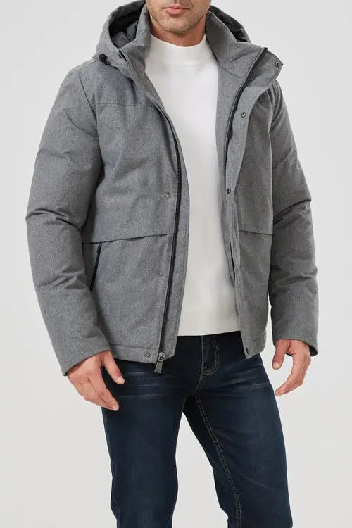 CLOUDVEIL Truckee Herringbone Down Jacket - Grey Heather